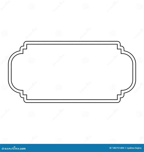 Simple Line Frame Border Isolated On White Background Stock Vector Illustration Of Flower