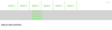 Css Jquery Horizontal Menu With Vertical Sub Menu Stack Overflow