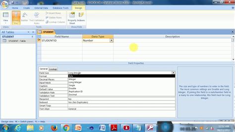 Access Database And Table Youtube
