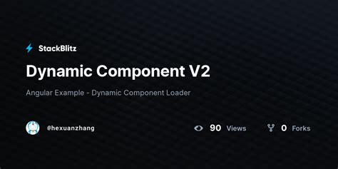 Dynamic Component V2 Stackblitz