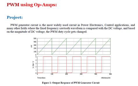 solved pwm using op amps project pwm generator circuit is