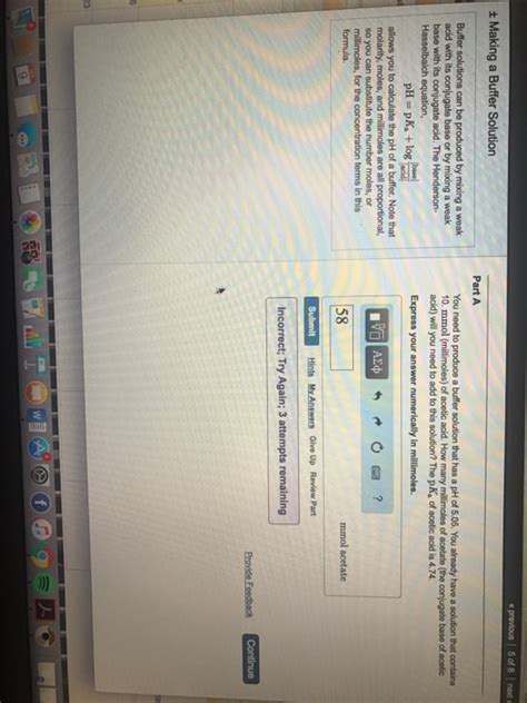 Buffer Solutions Can Be Produced By Mixing A Weak Chegg