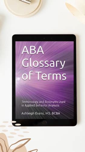 Aba Glossary Of Terms Terminology And Acronyms Used In Aba Ebook