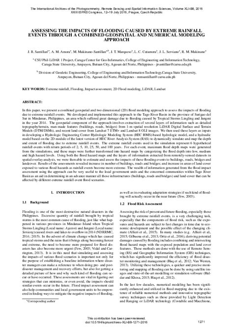 Pdf Assessing The Impacts Of Flooding Caused By Extreme Rainfall