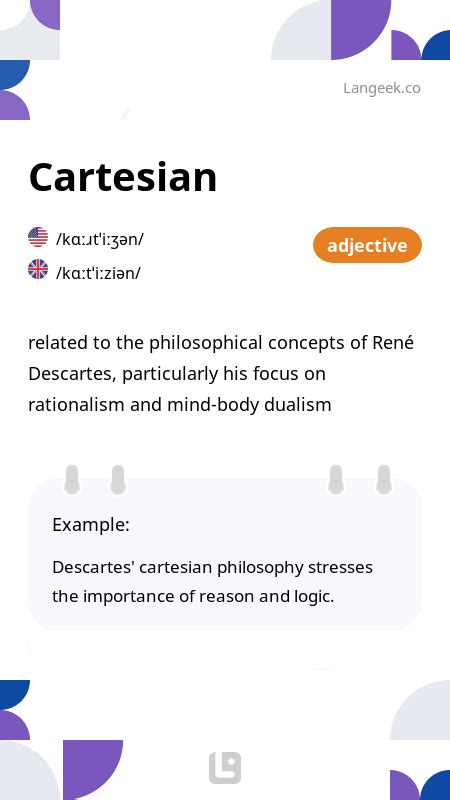 Definition And Meaning Of Cartesian Picture Dictionary