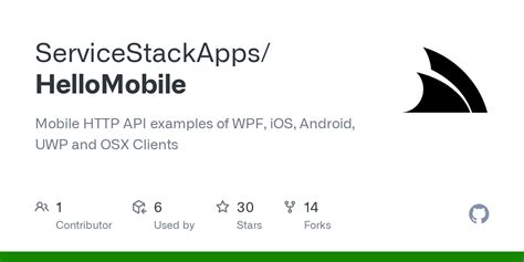 Github Servicestackapps Hellomobile Mobile Api Examples Of Wpf Ios Android Uwp And