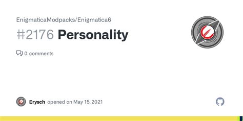 Personality · Issue 2176 · Enigmaticamodpacksenigmatica6 · Github