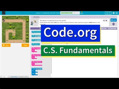 Code Org Conditionals With The Farmer Lesson 13 13 Tutorial And Answer Course E YouTube