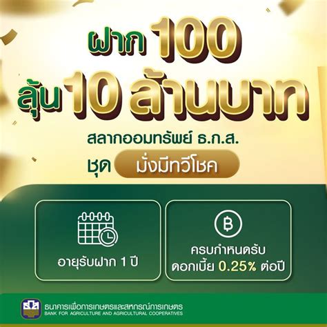 เปิด 10 วิธีจองสลากออมทรัพย์ ธ ก ส ชุดมั่งมีทวีโชค ฝาก 100 บาทลุ้นเงิน