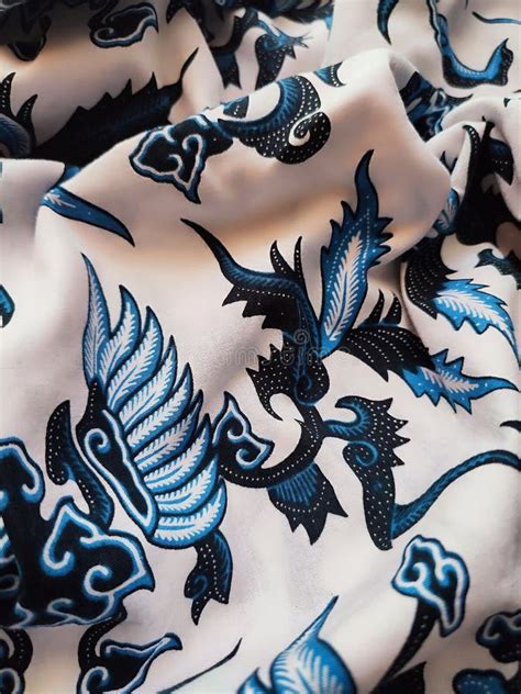 Details Of The Texture And Pattern Of Indonesian Batik Cloth Stock