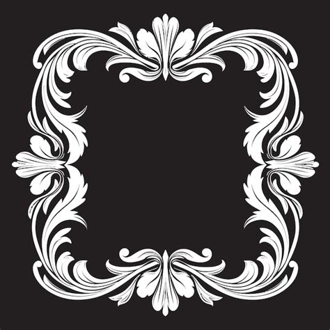 Premium Vector Elegant Emblem Black Vector Frame For Artistic Logo