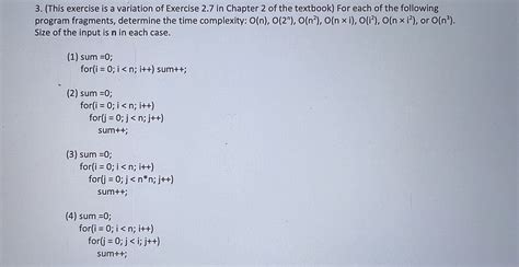 Solved This Exercise Is A Variation Of Exercise In Chegg Com