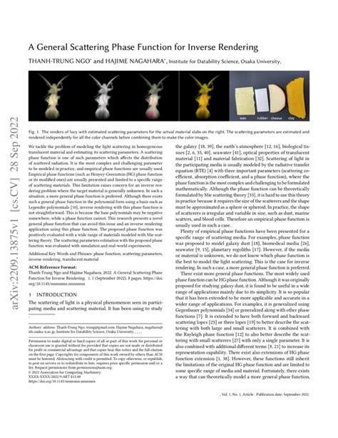 A General Scattering Phase Function For Inverse Rendering Deepai