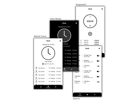 High Contrast Clock UI Design Dribbble Arunk140