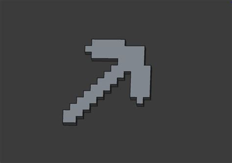 👾 Minecraft Pickaxe・ Stl File For 3d Printing・cults