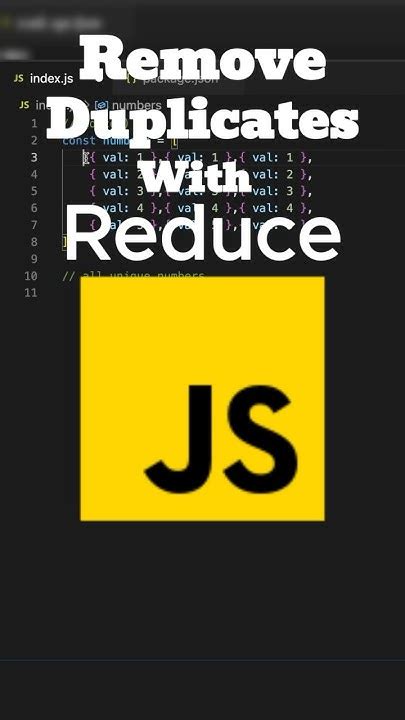 How To Remove Duplicates With Reduce Js Function Shorts Programming Code Javascript Youtube