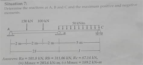 solved situation 7 determine the reactions at a b ﻿and c