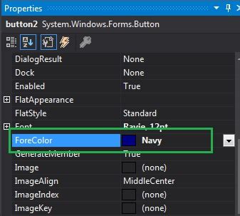 如何在 C 中设置按钮的前景色 码农参考