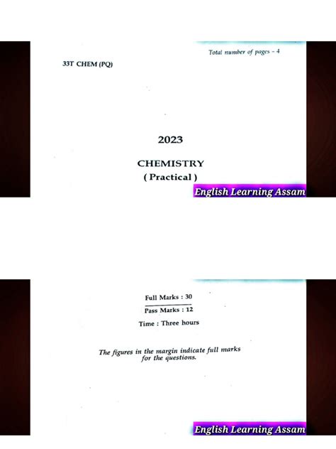 Chem Practical 2023 Pdf