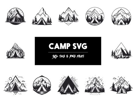 Mountain Svg Camping Svg Camp Svg Mountain Range Svg Mountain Fall