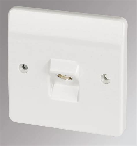 mk logic plus 1 gang coaxial tv fm socket white screwfix