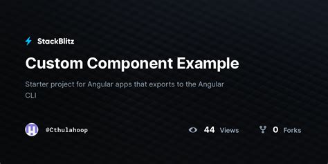 custom component example stackblitz