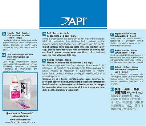 API Nitrite Test Kit 180 Test Freshwater Saltwater Aquarium Test Buy Now With Express