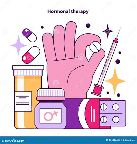 Hormonal Therapy As A Disadvantage Of In Vitro Fertilization Modern Stock Vector Illustration
