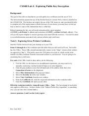 Exploring Public Key Encryption In Cs Lab Course Hero