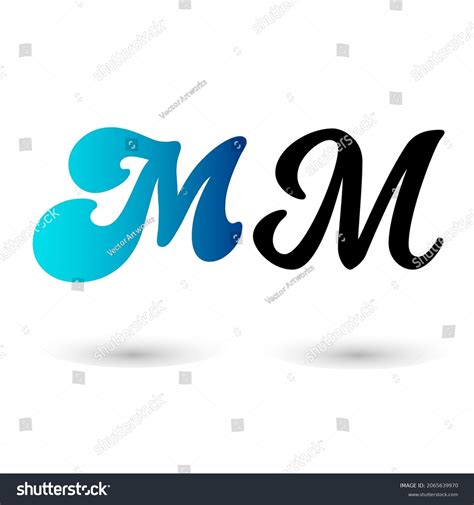 Stylish Letter M Typography Flat Design Stock Vector Royalty Free Shutterstock