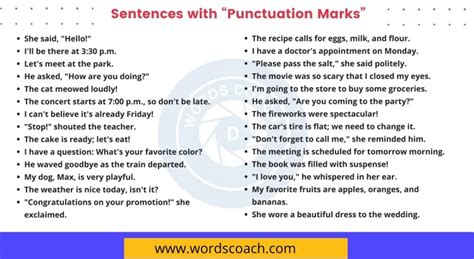Punctuation Marks And Meanings