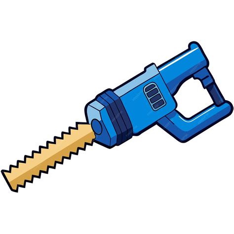 Premium Vector Reciprocating Saw For Pruning Vector Illustration