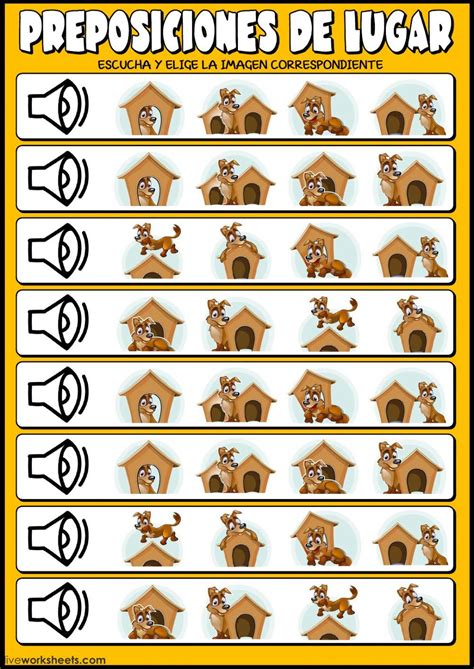 Las Preposiciones De Lugar Interactive And Downloadable Worksheet You