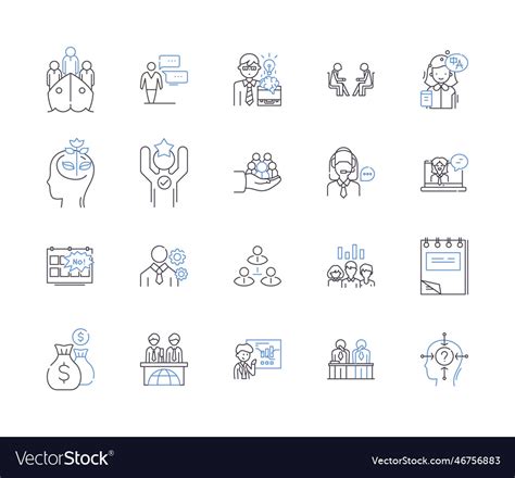 Customer Service Outline Icons Collection Vector Image