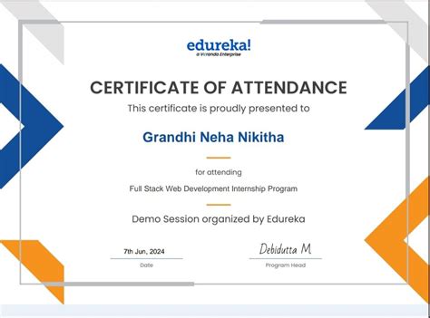 Grandhi Neha Nikitha On Linkedin Webdevelopment Fullstackdeveloper Edureka Learningjourney