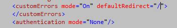 Asp Net Web Config Custom Errors Mode Conflict Stack Overflow