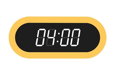 Vector Flat Illustration Of A Digital Clock Displaying 0400向量圖形及更多倒數圖片