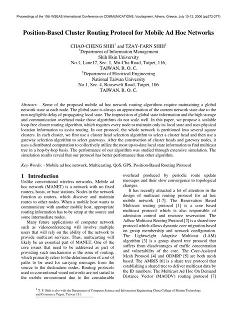 pdf position based cluster routing protocol for mobile ad hoc networks