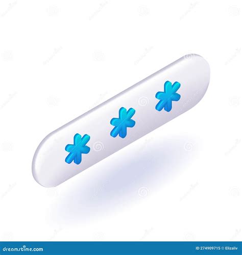 Isometric 3d Icon Asterisks Are A Hidden Password Symbol Field For