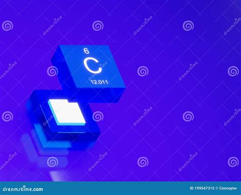 Carbon With Symbol C On The Periodic Table Of The Elements Cartoon Vector