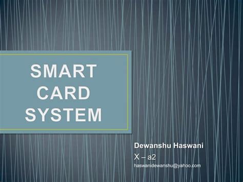 Smart Card System Ppt Pptx