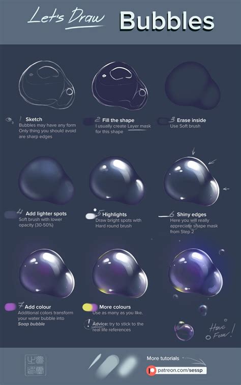 How To Draw Bubbles By Sessp On DeviantArt Bubble Drawing Digital Painting Techniques