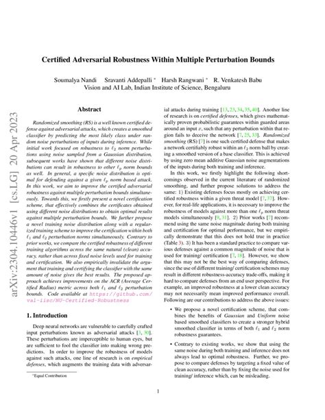Certified Adversarial Robustness Within Multiple Perturbation Bounds