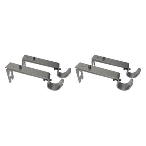 Supports Fixation Murale Pour Tringle à Rideau Réglable 2x Gris Baosity Cdiscount Maison