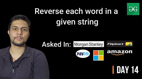 Day 14 Reverse Each Word In A Given String Amazoninofficial Paytm Geeksforgeeksvideos