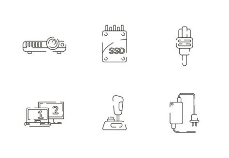 Computer Hardware Line Icons By Dighital Design Computer Hardware Line Icon Business Icons