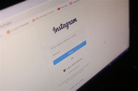 Instagram Login Page On Screen Editorial Photography Image Of Internet Instagram 321601832
