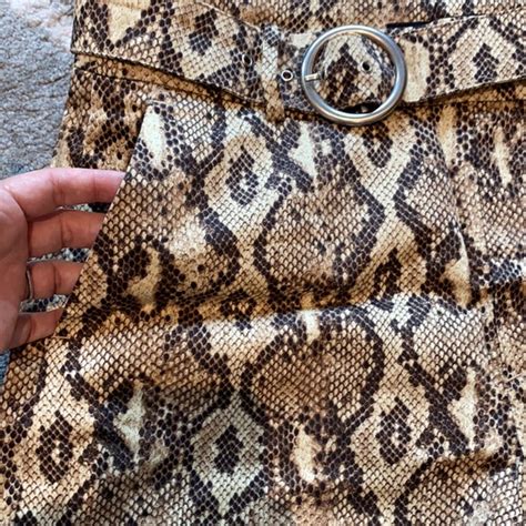 Zara Shorts Zara Python Print Belted Shorts Poshmark