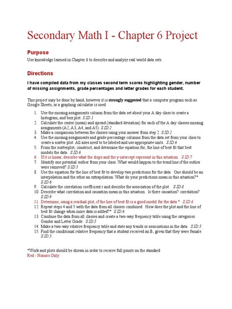 chapter 6 project example download free pdf correlation and