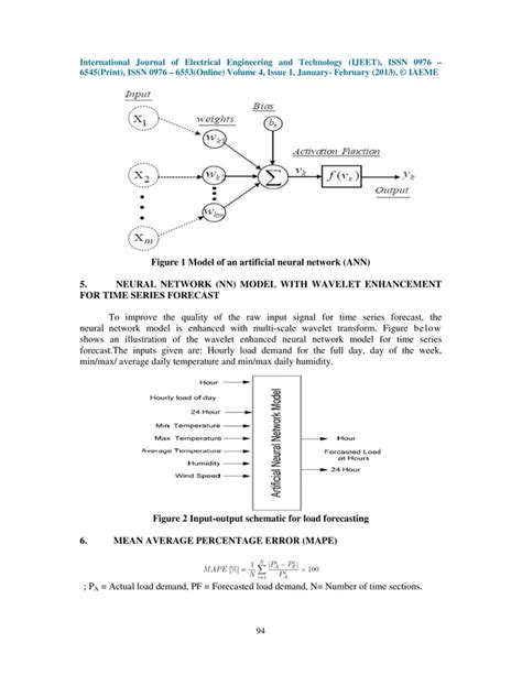 Electricity Load Forecasting By Artificial Neural Network Model Pdf